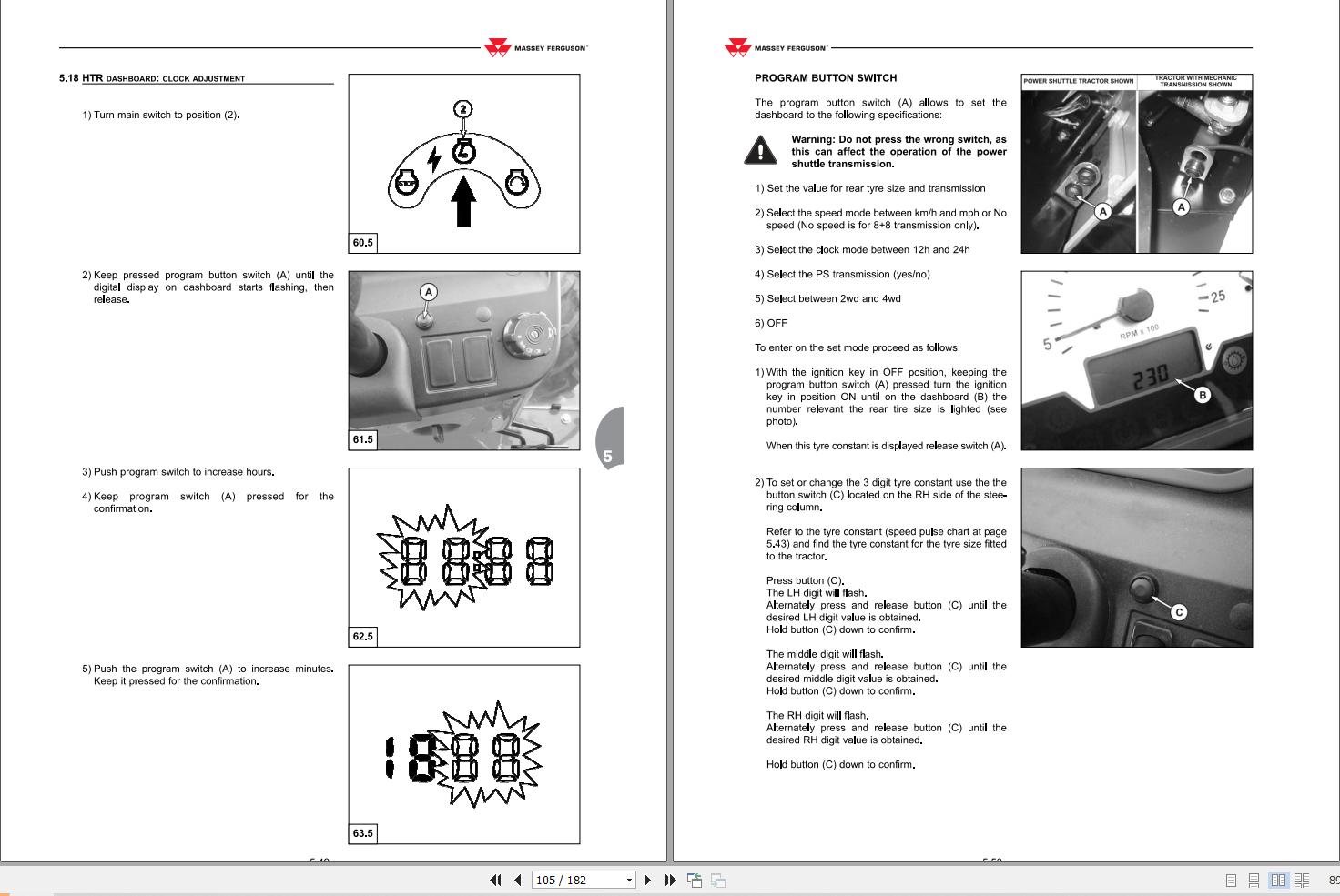 Massey Ferguson Tractor 3600 Series Operator Manual 1857674Z
