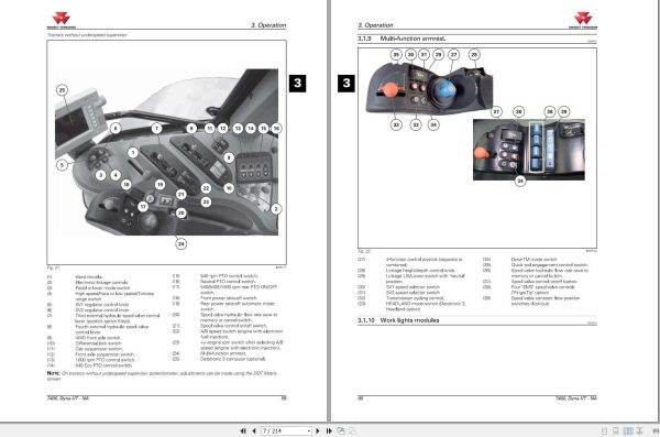 Massey Ferguson Tractor 7465 7475 7480 Dyna-VT Operator Manual