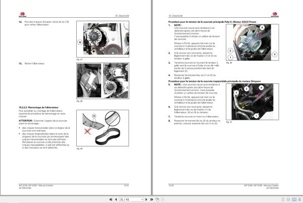 Massey Ferguson Tractor MF 5700 6700 Workshop Service Manual ACT001918A DE
