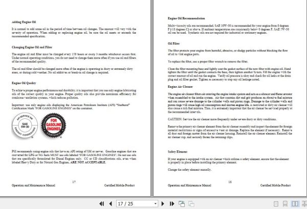 PSI Engine 2.0l to 5.7l Operations and Maintenance Manual EN