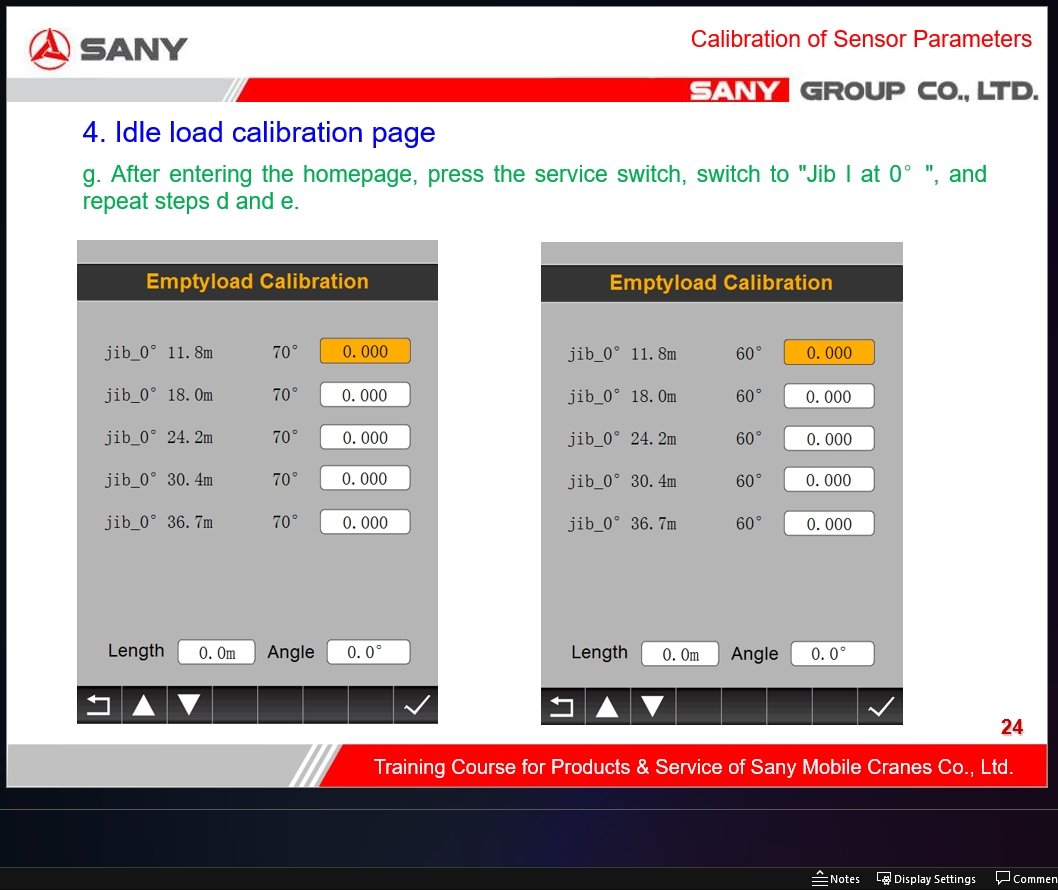 Sany LMI Operation Training