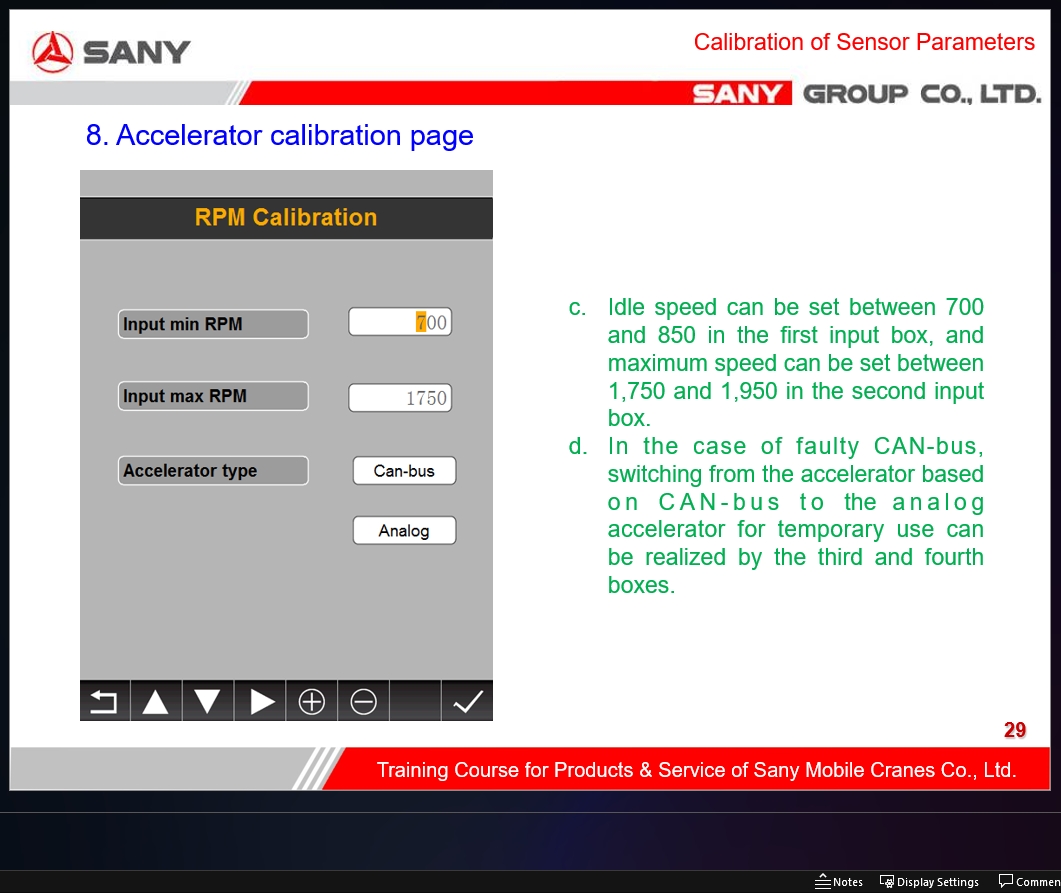 Sany LMI Operation Training