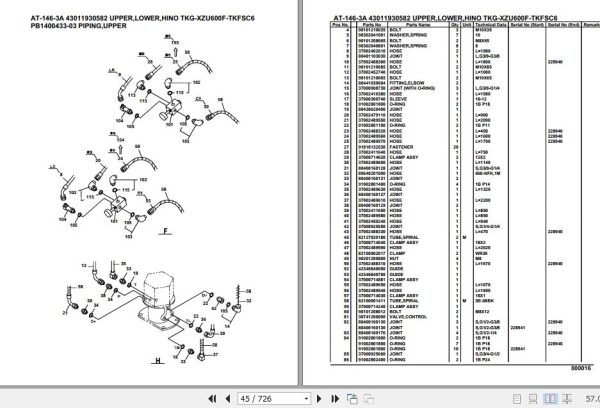 Tadano Crane AT-146-3A Parts Catalog
