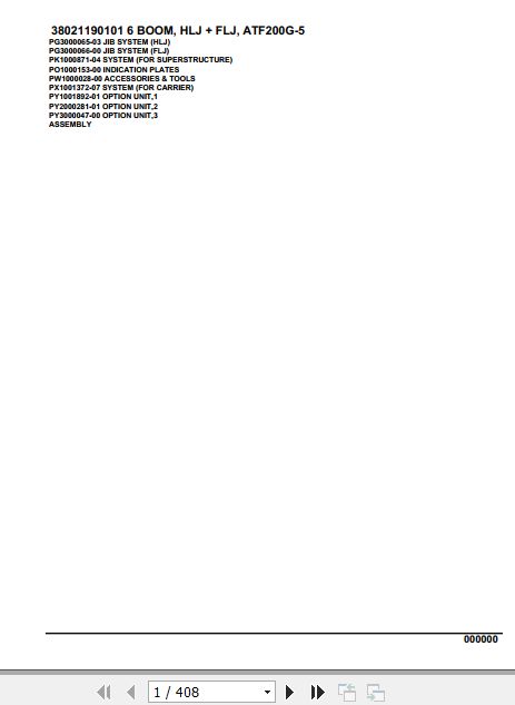 Tadano Crane ATF-200N-5.1 Parts Catalog