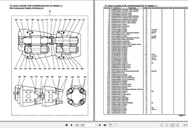 Tadano Crane Carrier TC-4255-2 00300 For Overseas For GT-600EX-1 Parts ...