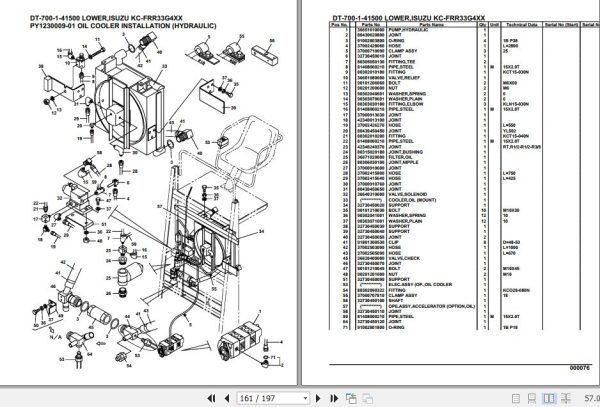 Tadano Crane DT-700-1 41500 Lower Isuzu KC-FRR33G4XX Parts Catalog
