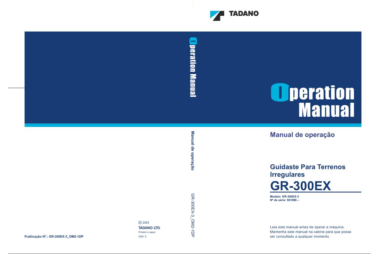 Tadano Crane GR-300EX-3 Operation Manual GR-300EX-3_OM2-1DP