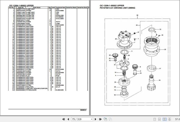 Tadano Hydraulic Wrecker OC-120N-1 00002 Upper Parts Catalog