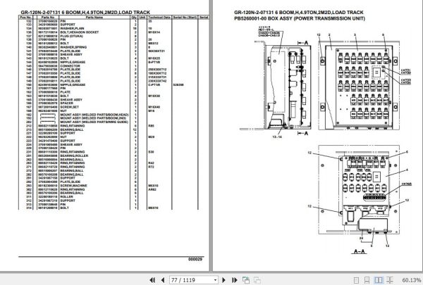 Tadano Rough Terrain Crane GR-120N-2 07131 6 Boom H 4.9TON 2M2D Load ...