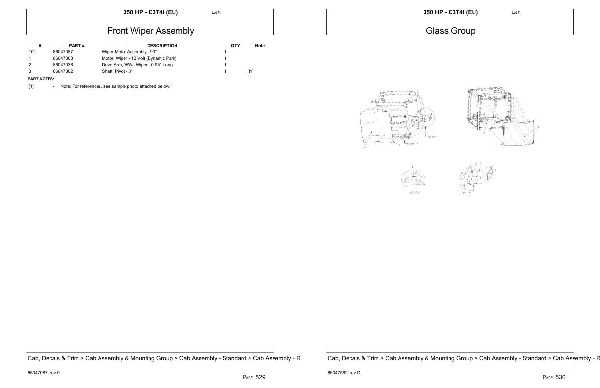 Versatile Tractor 350 HP C3T4i EU Parts Catalog