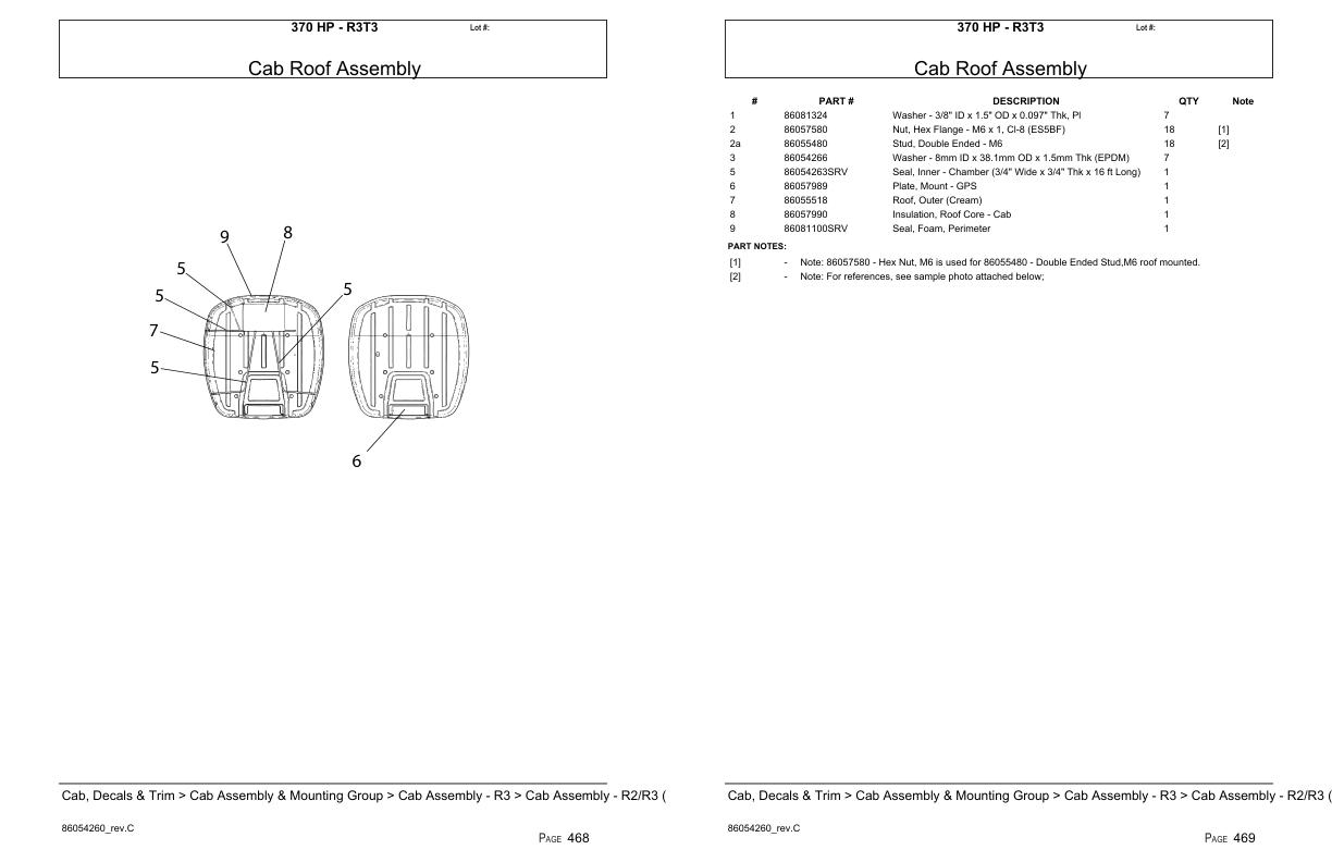 Versatile Tractor 370 HP R3T3 Parts Catalog