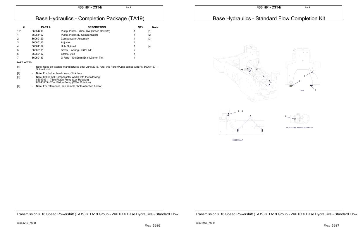 Versatile Tractor 400 HP C3T4i Parts Catalog