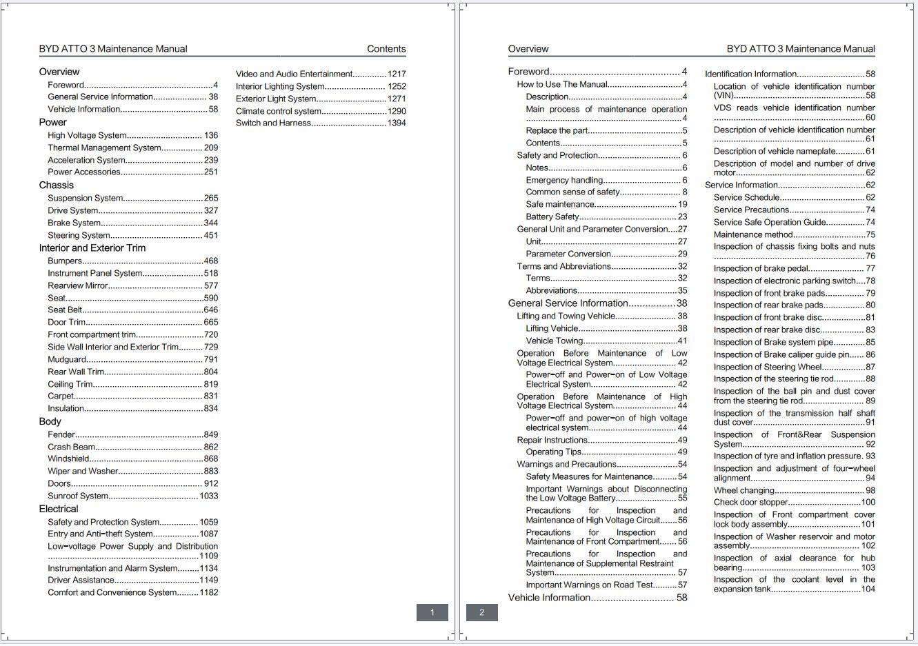 BYD Workshop Repair Service Manual PDF 4.62GB