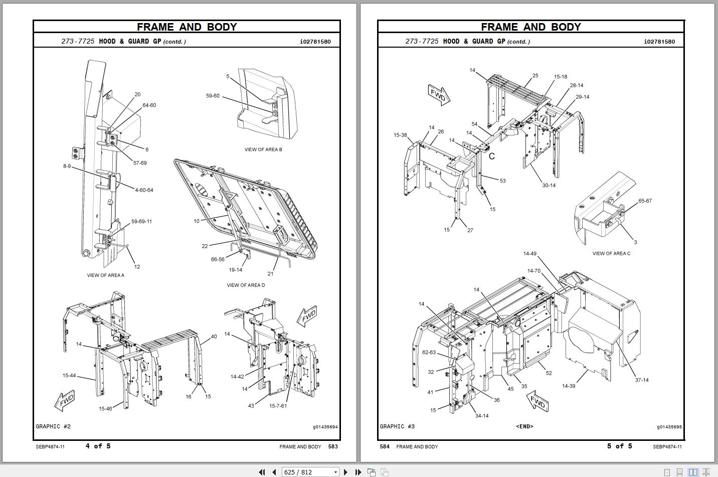 CAT Excavator 320D and 320D L Parts Manual SEBP4874-11