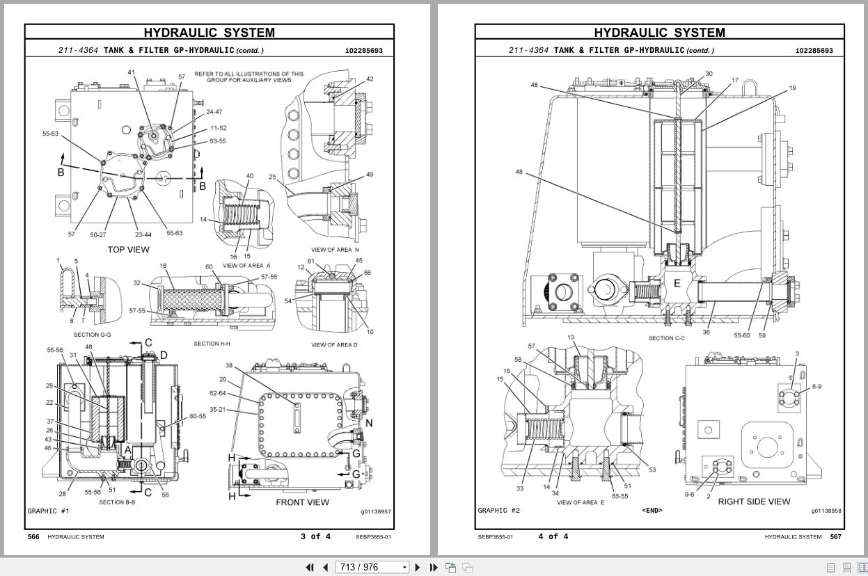 CAT Track-Type Tractor D10T Parts Manual SEBP3655-01
