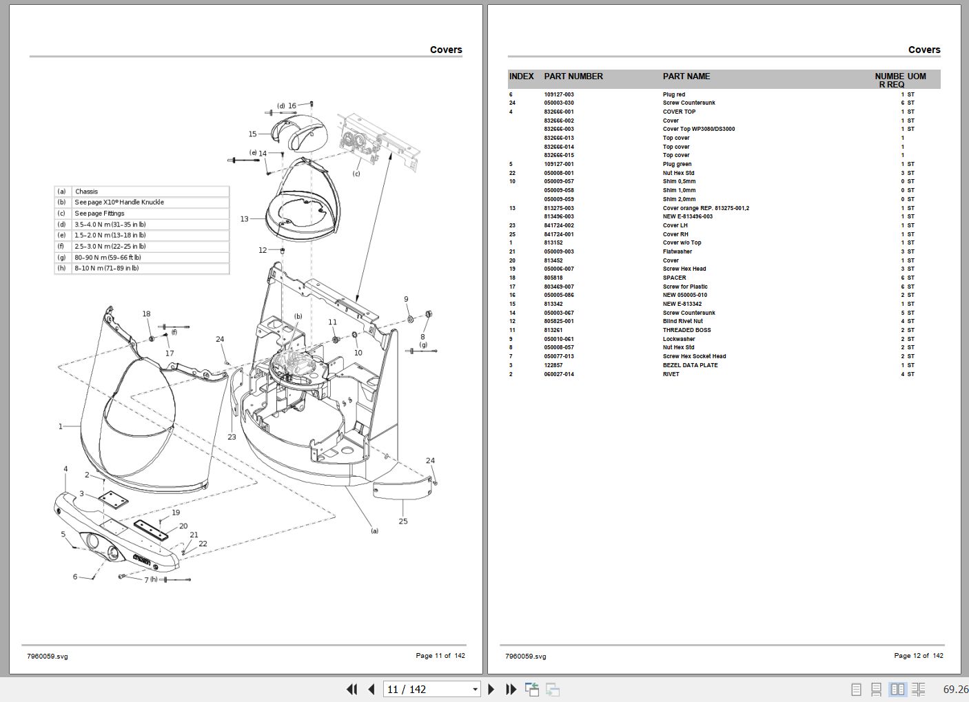 Crown Double Stacker DS3000 Parts Manual