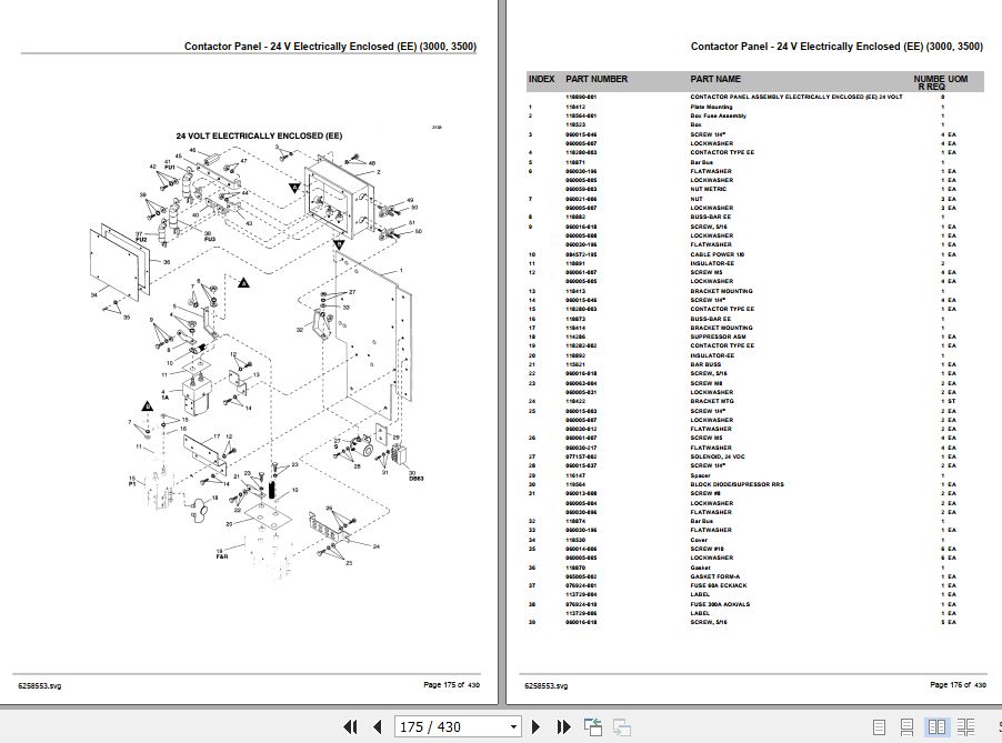 Crown Reach Truck RR3000 Parts Manual