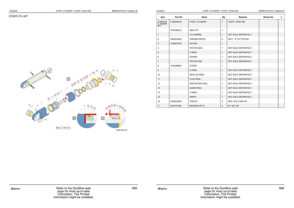 Epiroc Drill Cabletec M Spare Parts Catalog