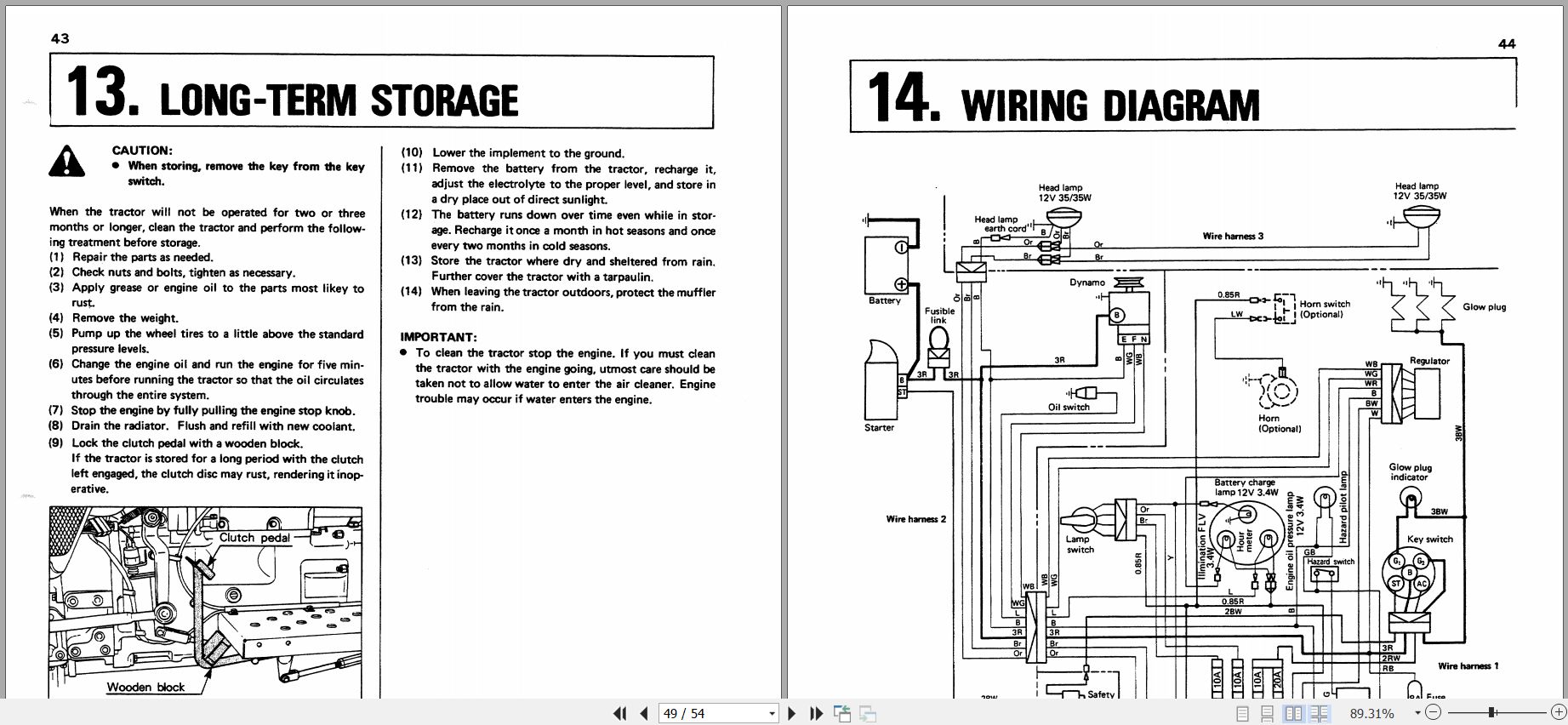 Kubota Tractor L235 L275 Operators Manual 35260-19717