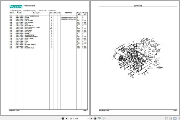Kubota Tractor L275 Parts Manual