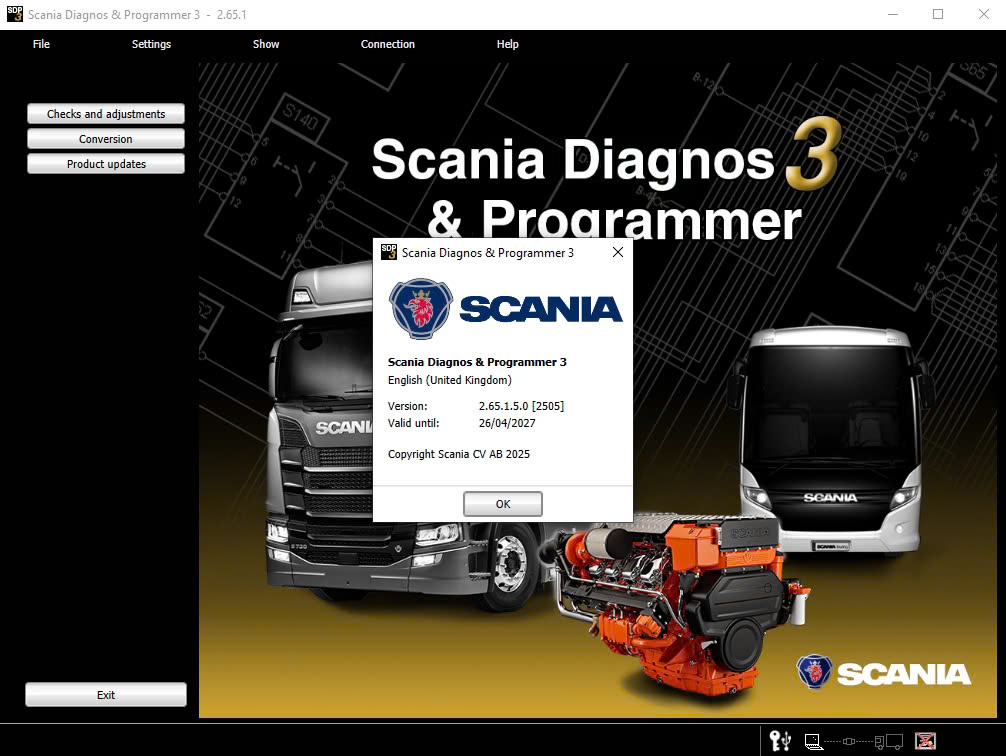 Scania SDP3 2.65.1 Marine and Industrial Engine Diagnostic Remote