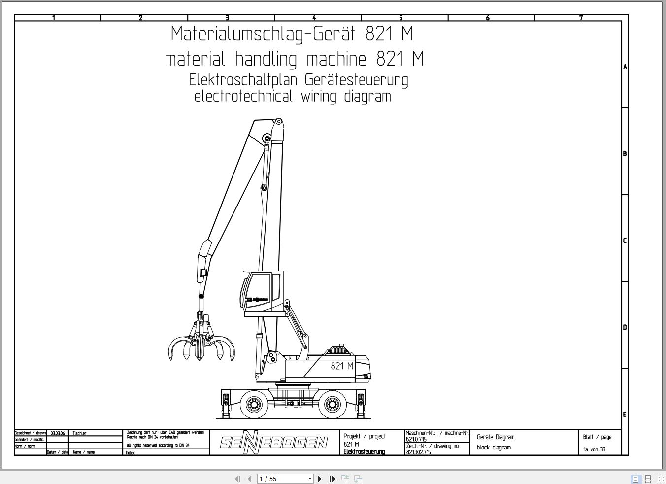 Sennebogen Material Handler 821 821.0.983 Electric and Hydraulic ...