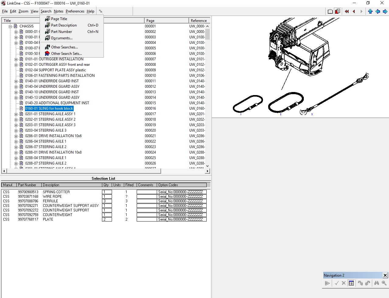 Tadano Cranes CSS EPC 05.2025 Spare Parts Catalog TM Series