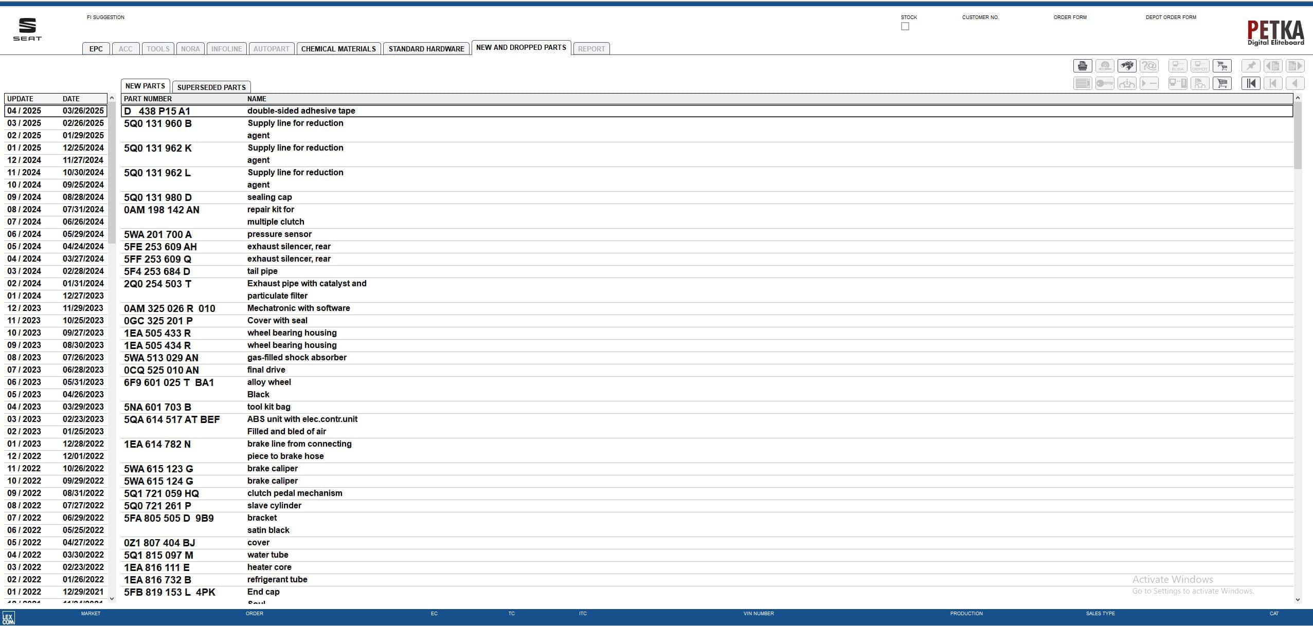 VMware Seat EPC 8.3 06.2025 1133 Spare Parts Catalog How To Install ...