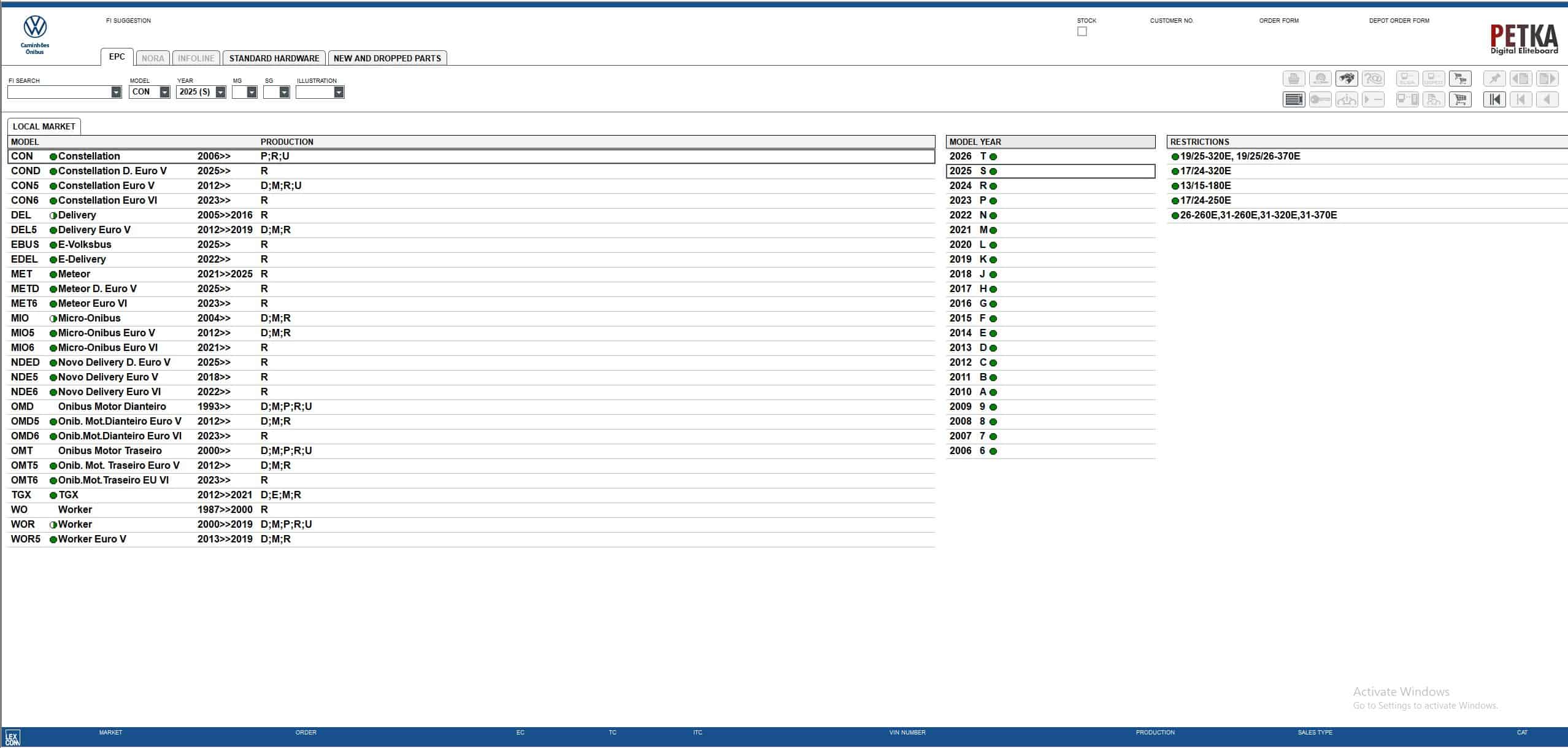 VMware Volkswagen Truck Bus EPC 8.3 06.2025 1607 Spare Parts Catalog ...
