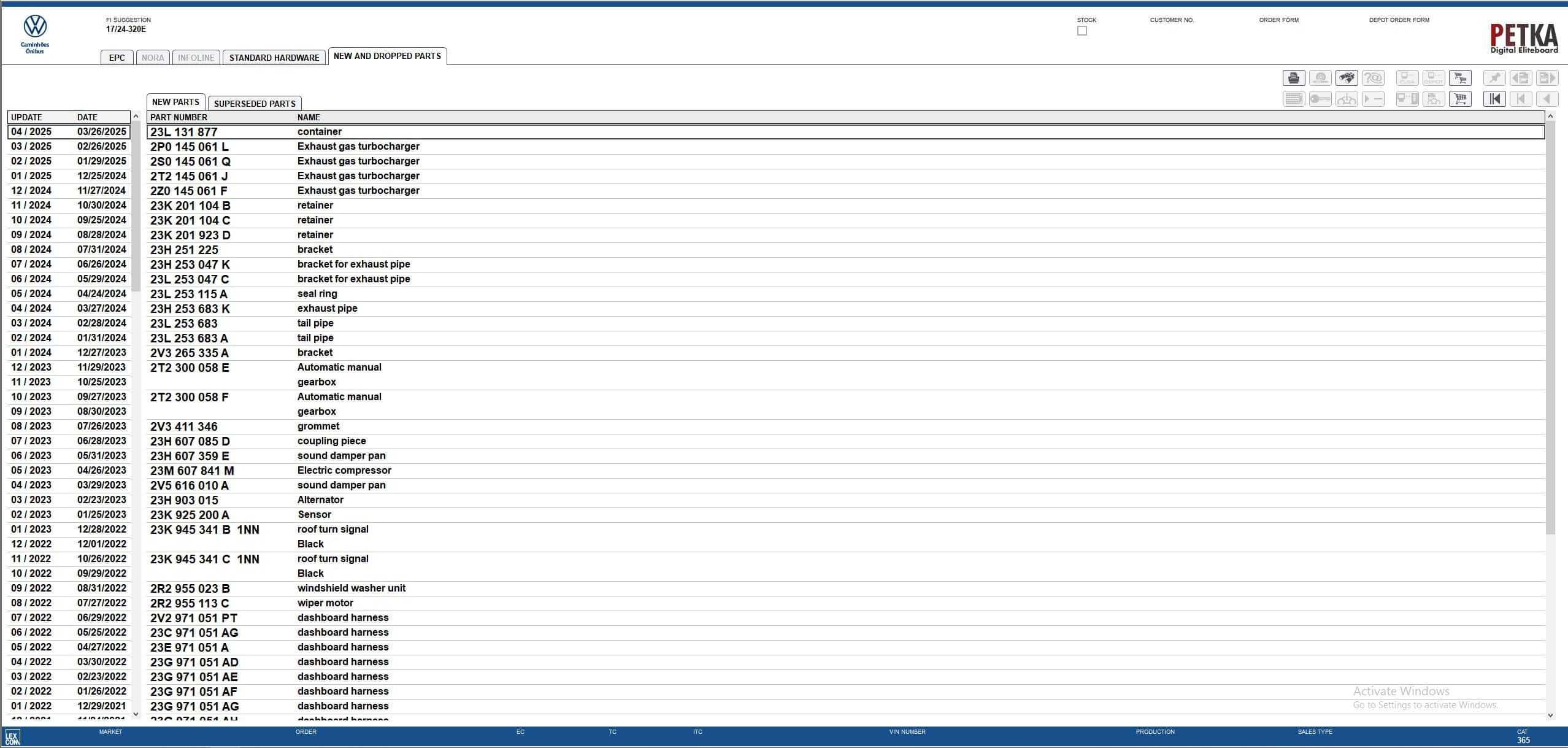 VMware Volkswagen Truck Bus EPC 8.3 06.2025 1607 Spare Parts Catalog ...