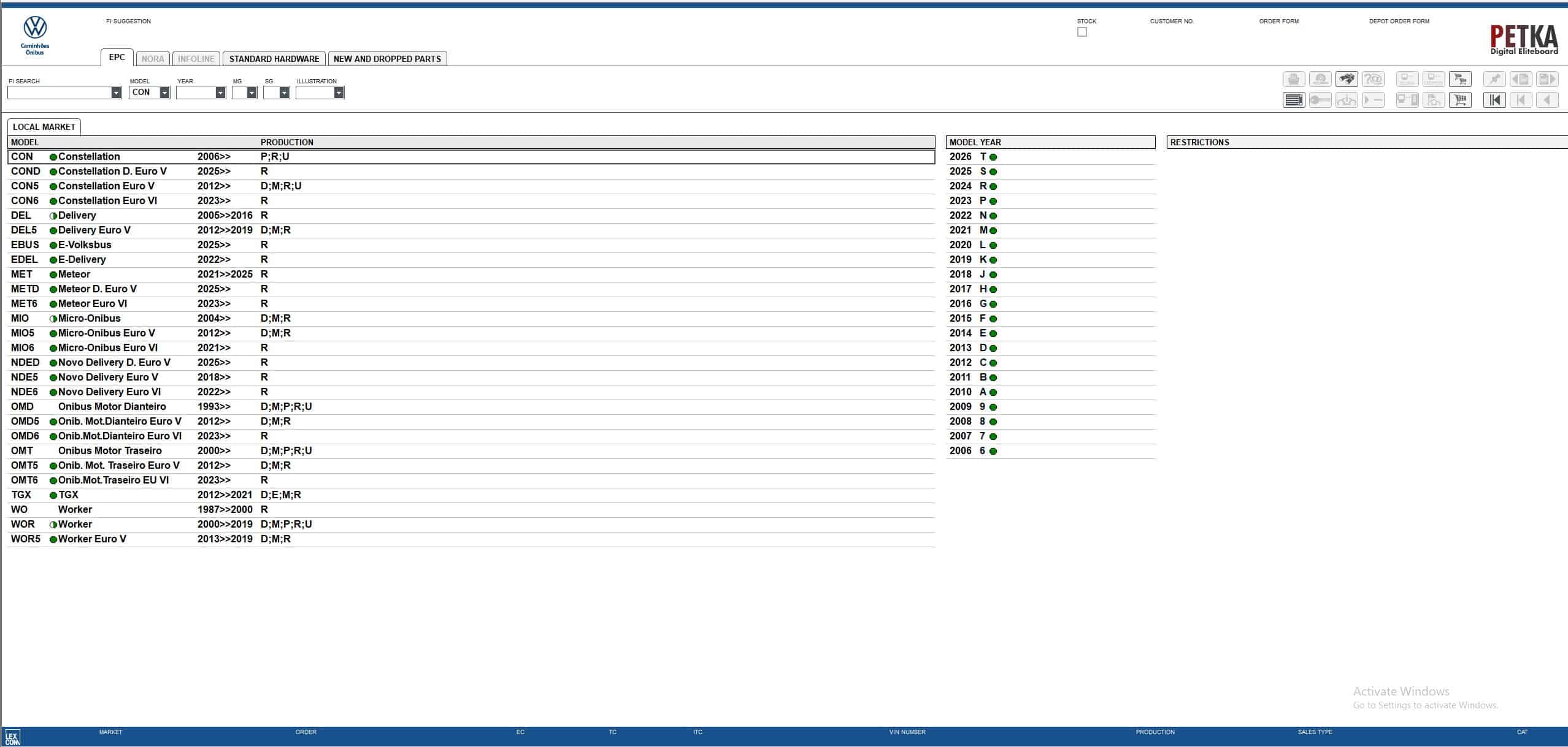 VMware Volkswagen Truck Bus EPC 8.3 06.2025 1607 Spare Parts Catalog ...