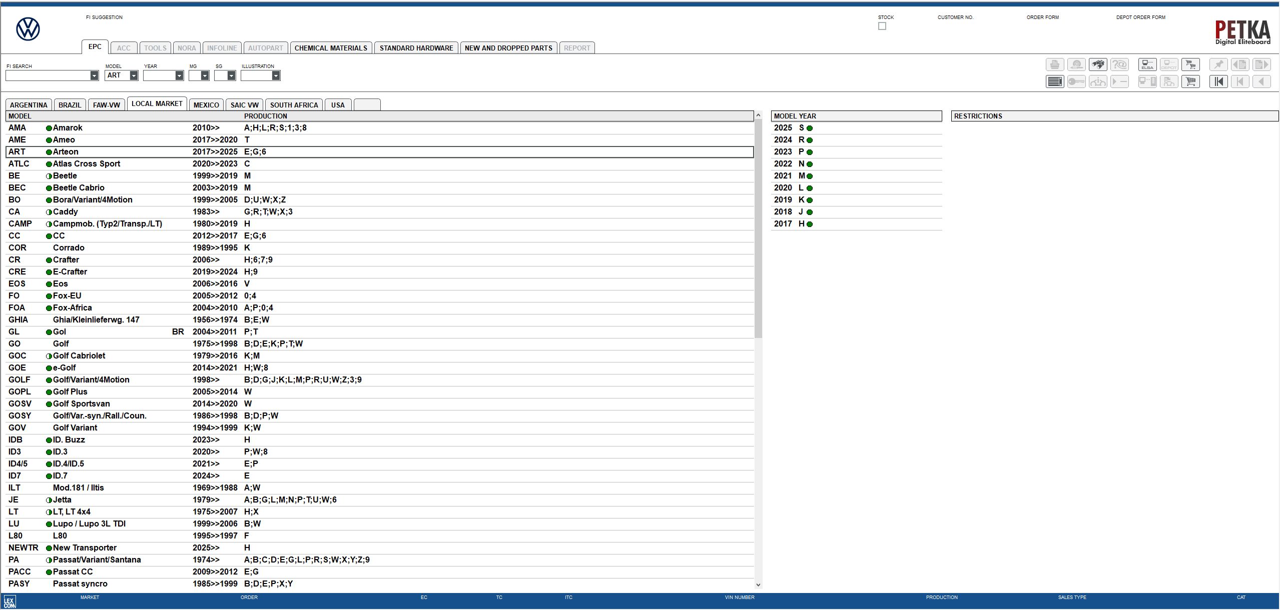 VMware Volkswagen Car EPC 8.3 06.2025 1607 Spare Parts Catalog How To ...