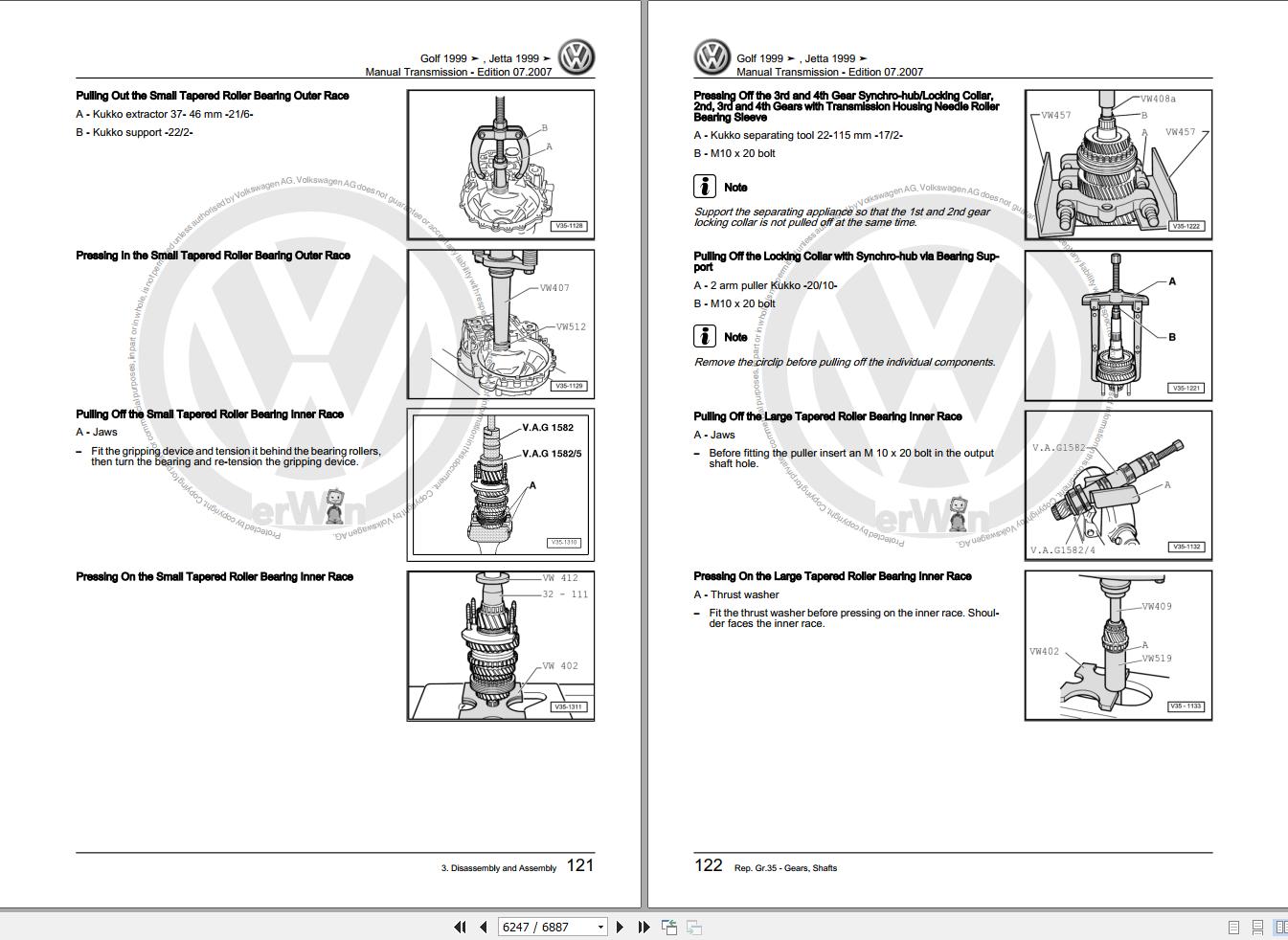 Volkswagen Golf Brasil 9B1 Workshop Manual 1998-2004