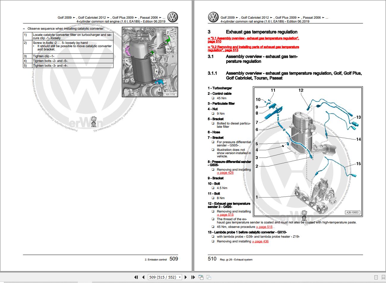 Volkswagen Passat 3C 3C2 3C5 Workshop Manual 2005-2008