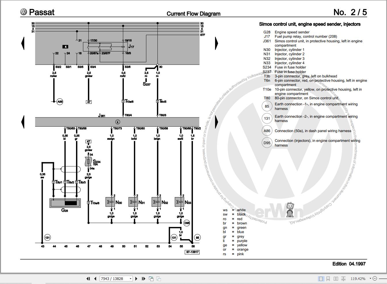 Volkswagen Passat Variant 3B 3B2 3B5 Workshop Manual 1997-2005