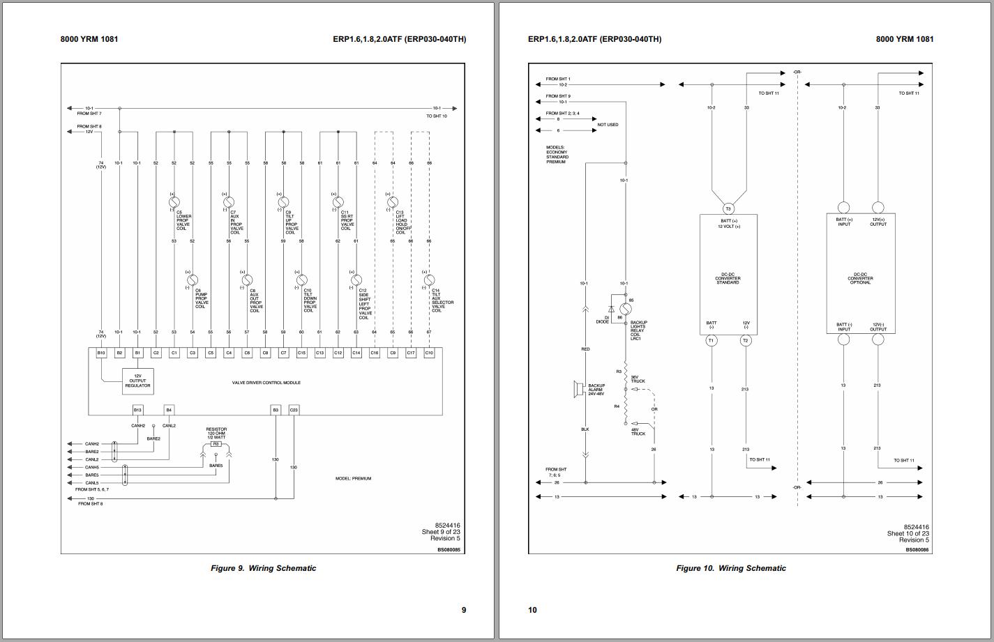 Yale Forklift F807 ERP1.6ATF ERP1.8ATF ERP2.0ATF Parts Service Manual 2025