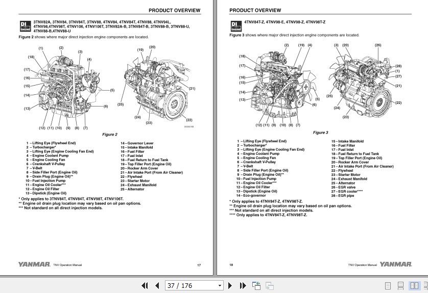 Yanmar Engine TNV Series 2TNV70 to 74TNV106T Operation Manual 2014 EN