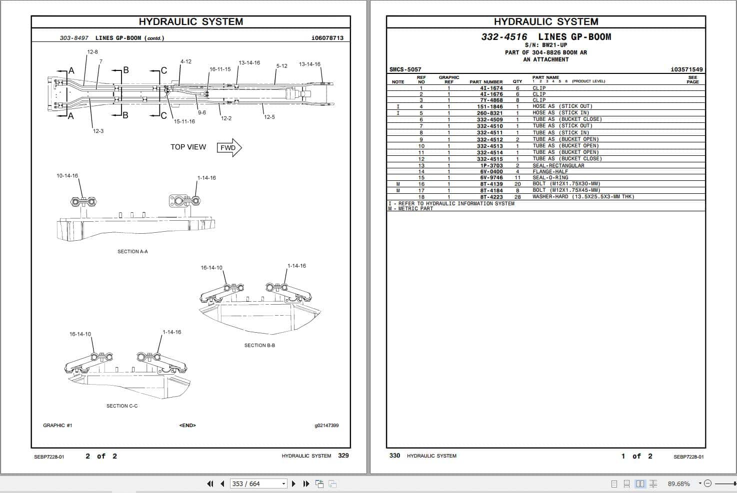 CAT Forest Machine 320D2 Parts Catalog SEBP7228-01