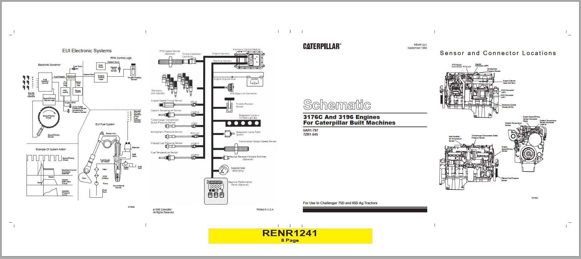 Caterpillar Agricultural Tractor Challenger Electrical Hydraulic ...