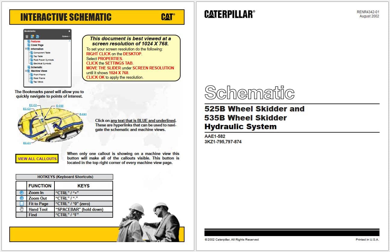 Caterpillar Wheel-Type Skidder Electrical Hydraulic Schematics PDF ...