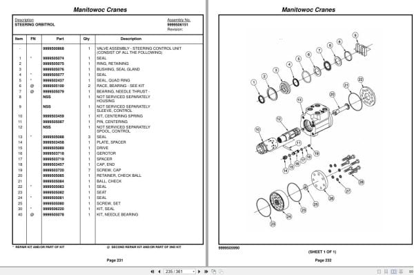 Grove Crane 4409 4409XL 4409 Parts Manual 2014