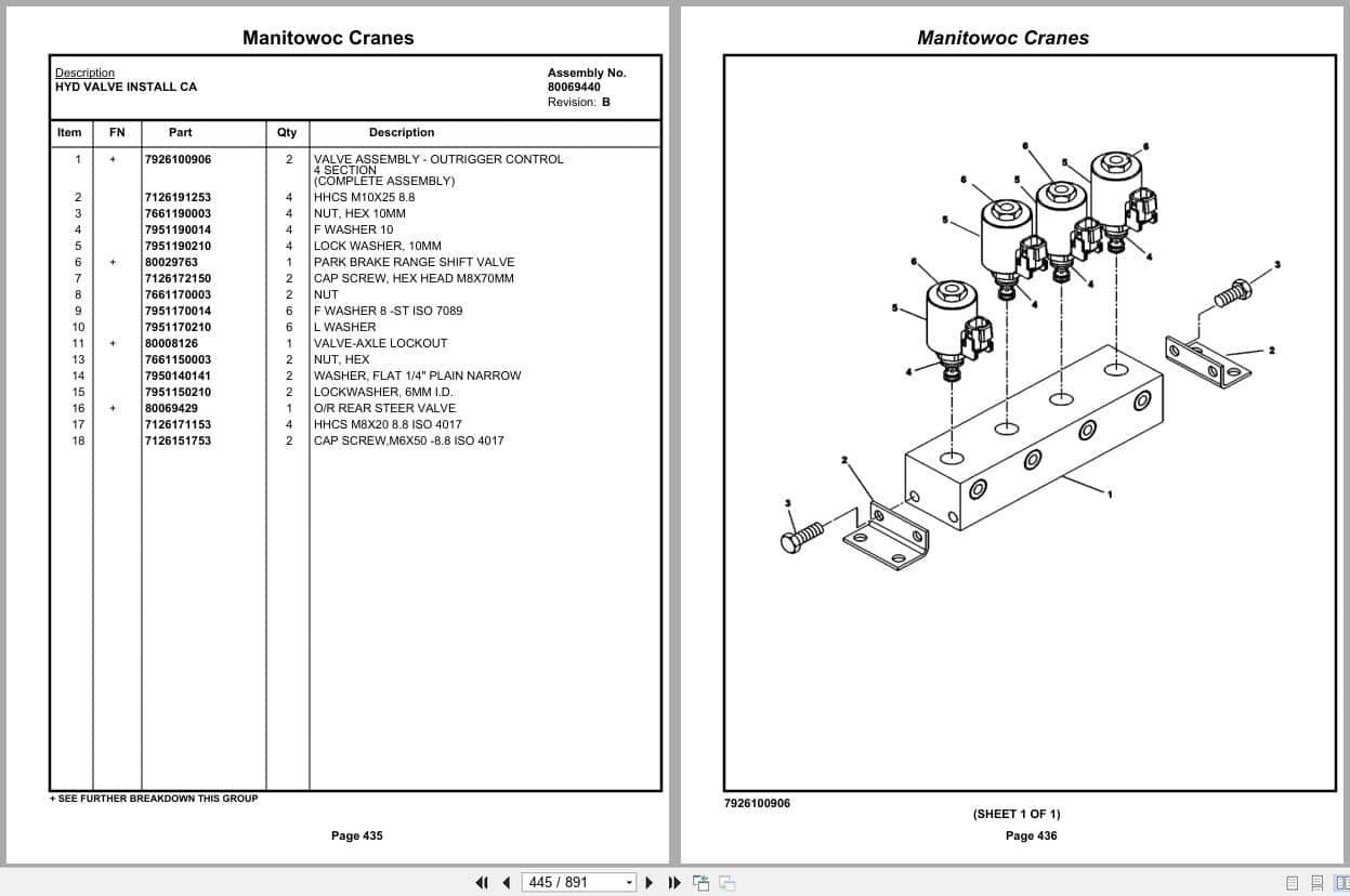 Grove Crane RT540E 236877 Parts Manual 2020