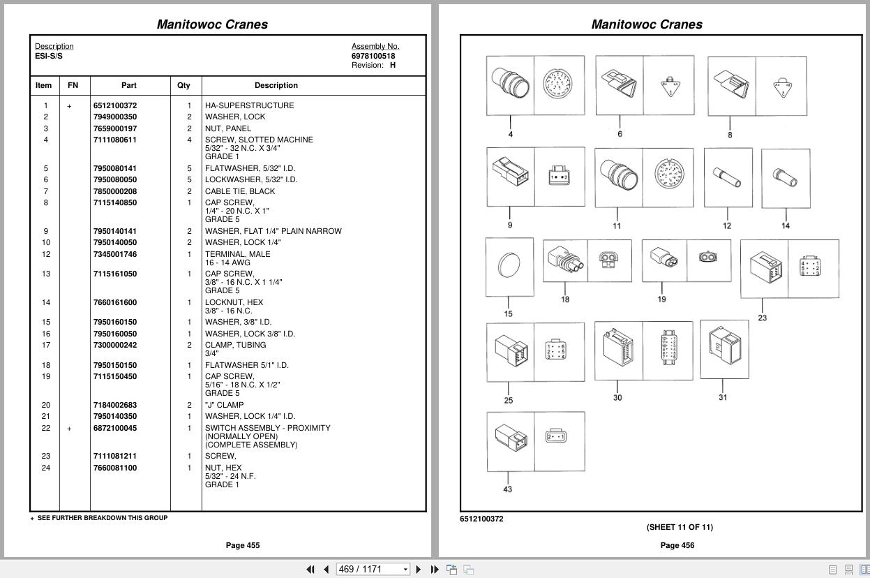 Grove Crane RT9000E 226985 Parts Manual 2010