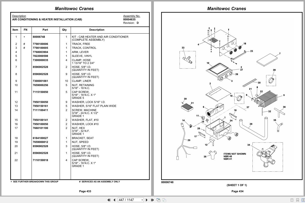 Grove Crane RT9000E 228469 Parts Manual 2013