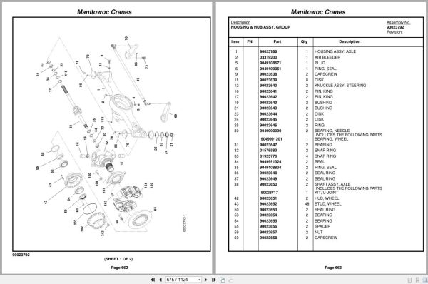 Grove Crane RT9150E 400058 Parts Manual 2016