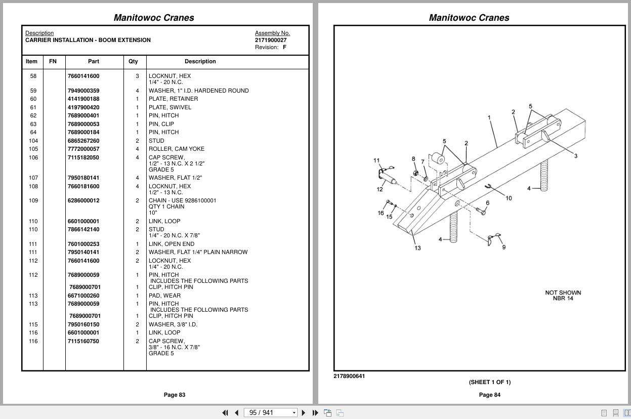 Grove Crane RT990 67840 Parts Manual 2018