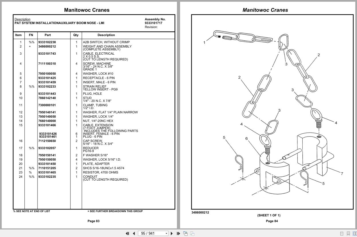 Grove Crane RT990 76937 Parts Manual 2021