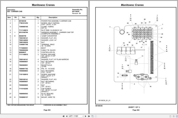 Grove Crane TMS500E-2 237025 Parts Manual 2020