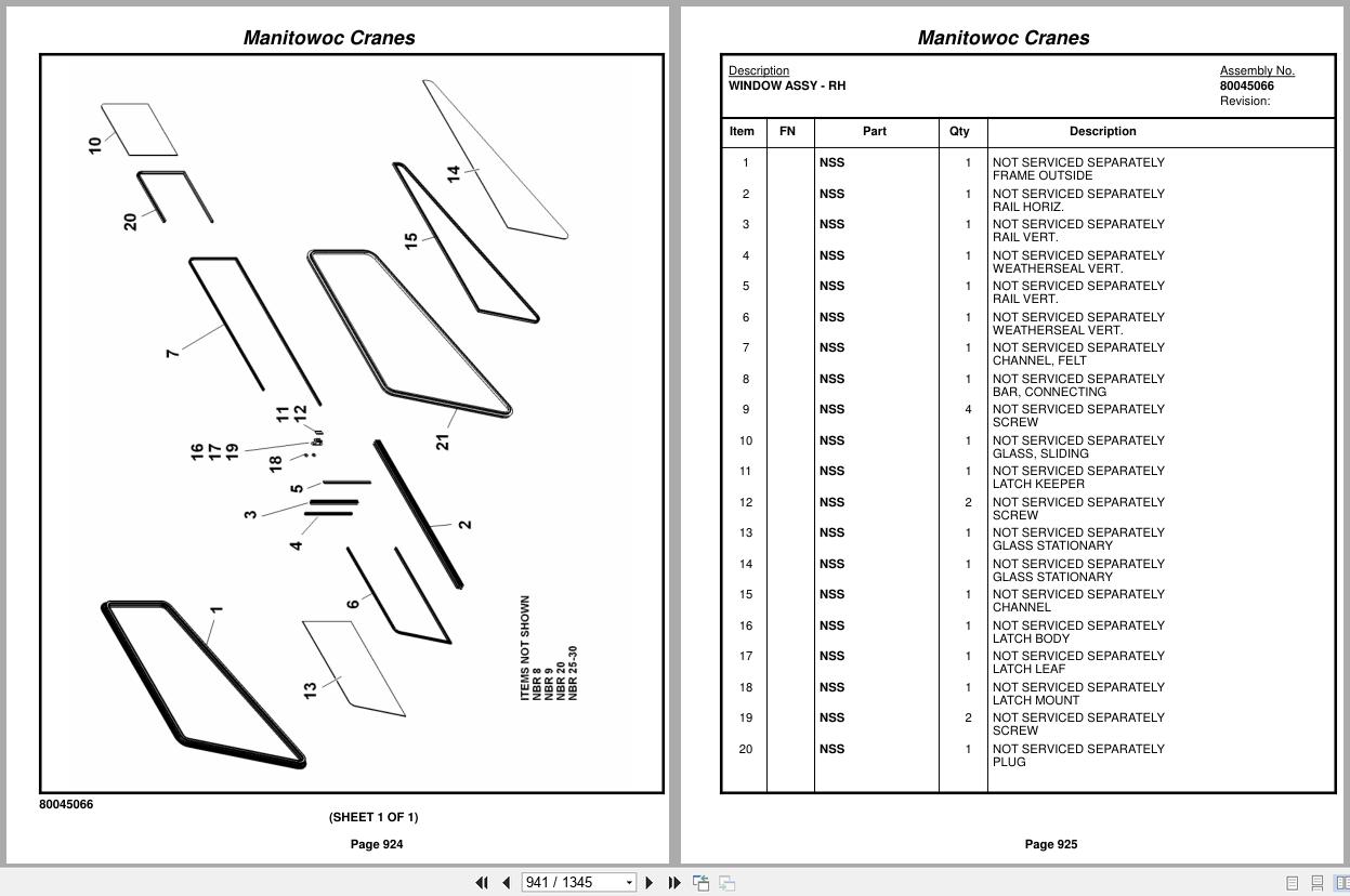 Grove Crane TMS760E 235892 Parts Manual 2017