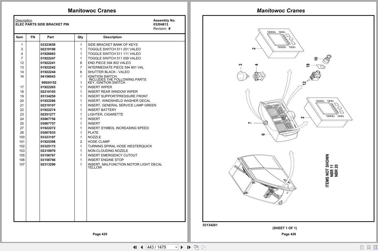 Grove Crane TMS9000E 110 235468 Parts Manual 2019